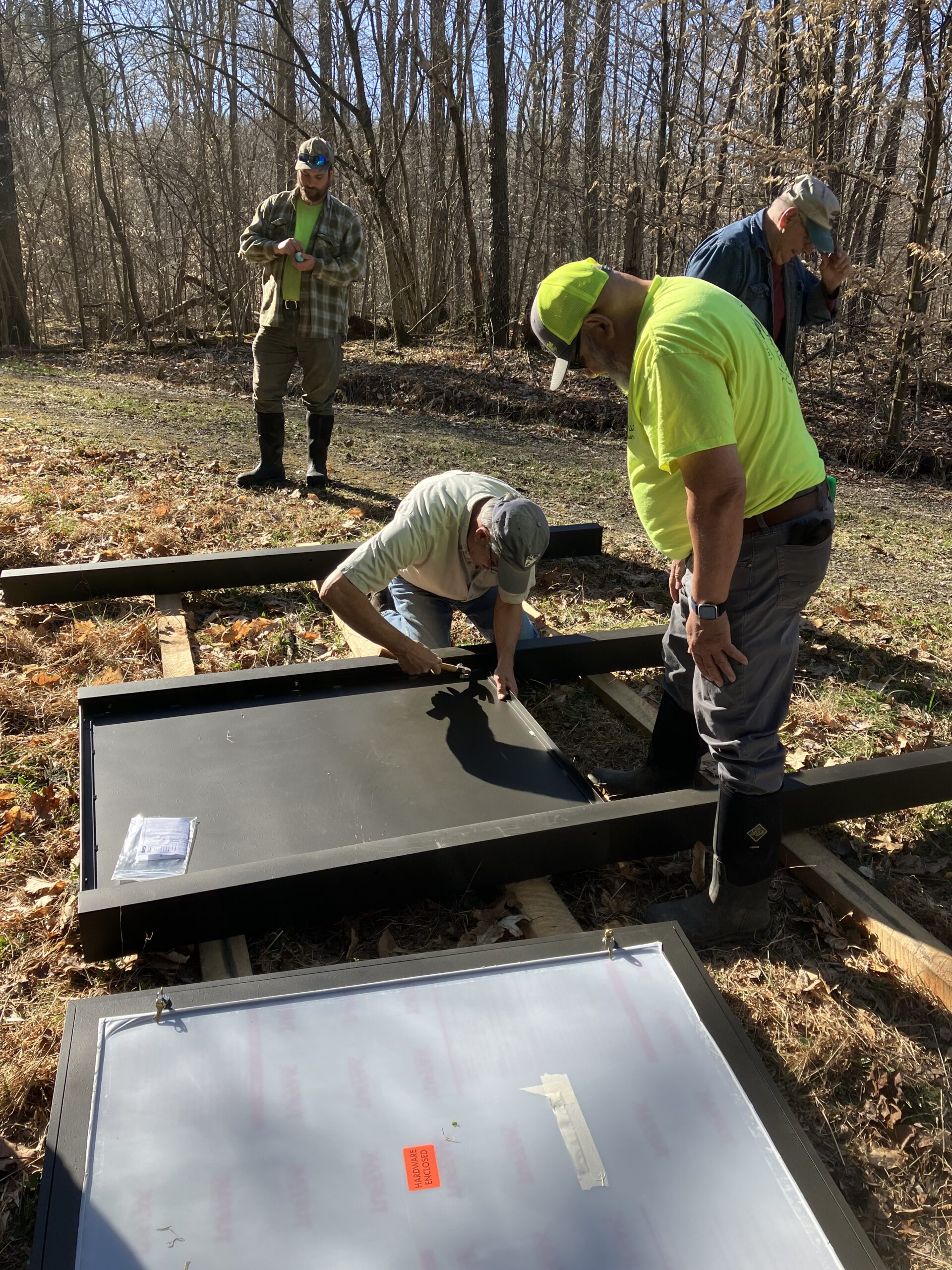 Volunteers install new info & access signs to highlight Caldwell Creek ...